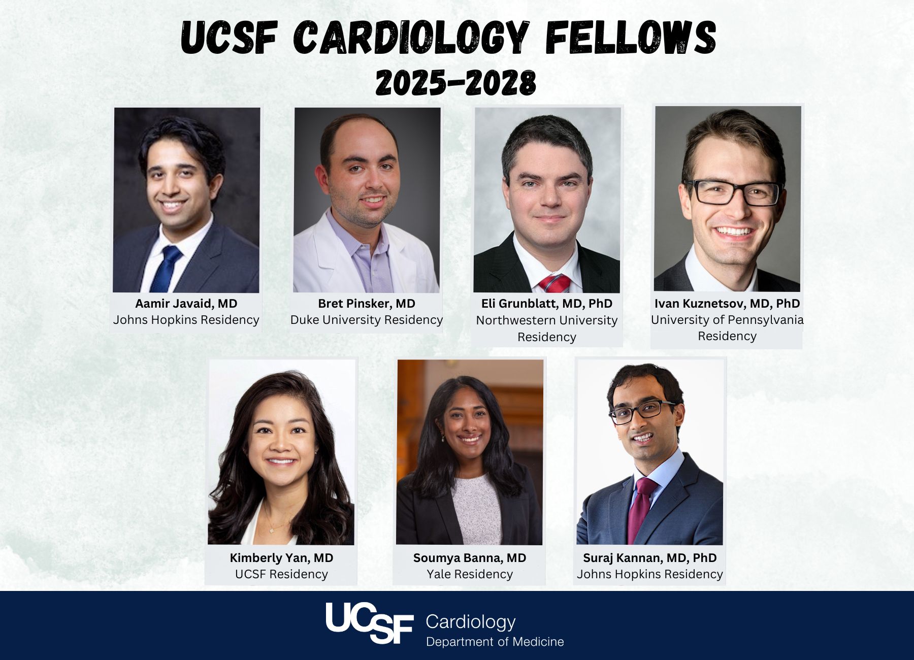 Cardiology Fellows Class of 2025-2028 | UCSF Cardiology